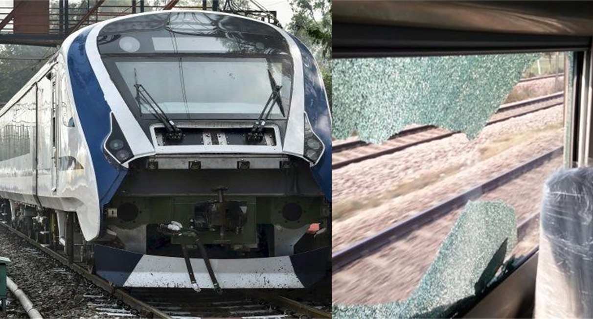 Train 18 vandalized during trial run, vandals pelt stones