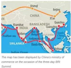 China, for the first time, uses correct map for the OBOR forum