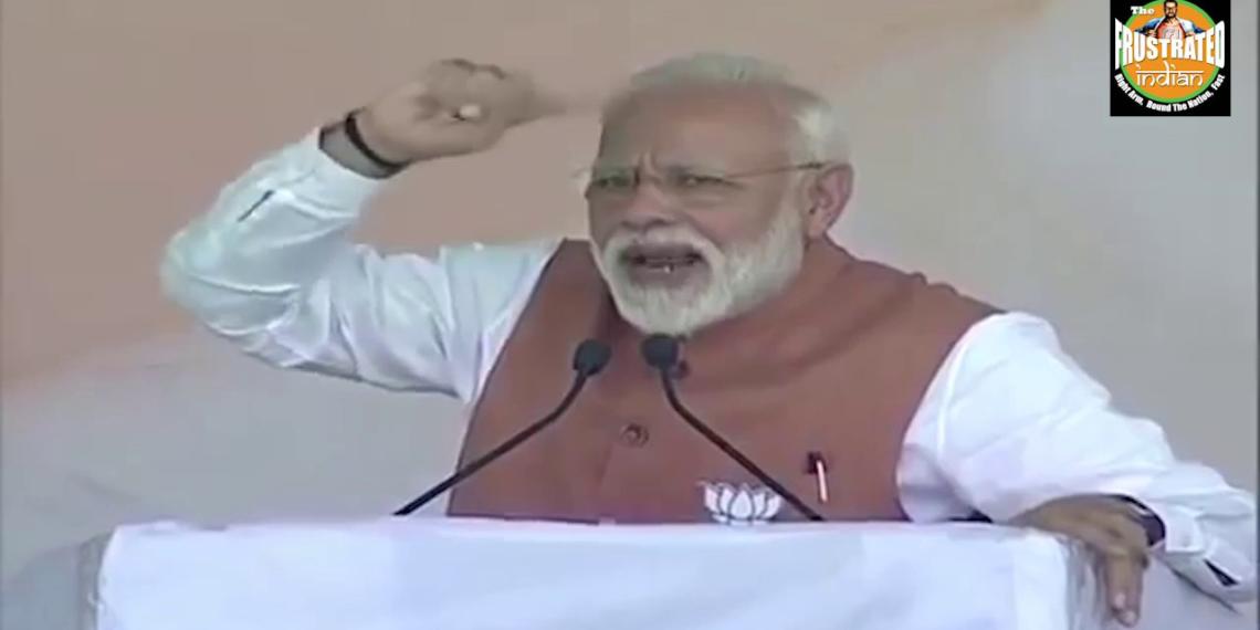 Modiji takes up the mighty Singham avatar. - Tfipost.com