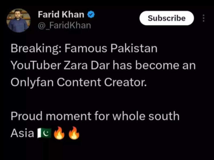 Zara Dar quits PhD for OnlyFans, reaction exposes Pakistanis